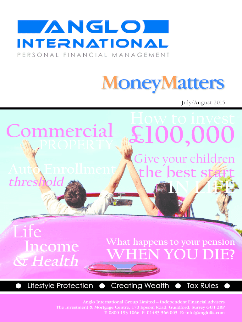 Fillable Online Commercial 100,000 - Anglo International Fax Email ...