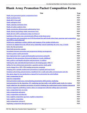 Promotion Packet Composition - Fill Online, Printable, Fillable, Blank ...