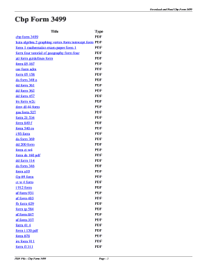 Fillable Online Cbp Form 3499 - hemitz.ciscofreak.com Fax Email Print ...