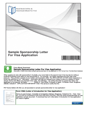 Fillable Online Sample Sponsorship Letter For Visa Application ...