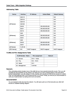 Fillable Online learn acadnet Packet Tracer Skills Integration ...