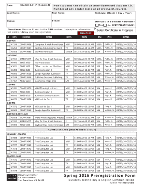 Fillable Online ccsf # (Required) Fax Email Print - pdfFiller