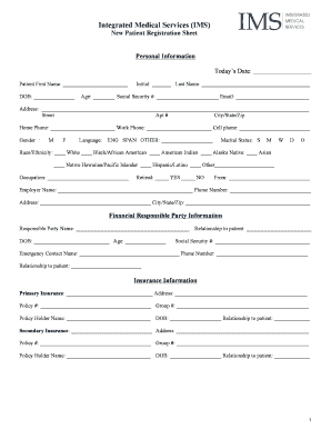 Fillable Online IMS New patient registration - Allergy Immunology Specialist Fax Email Print ...