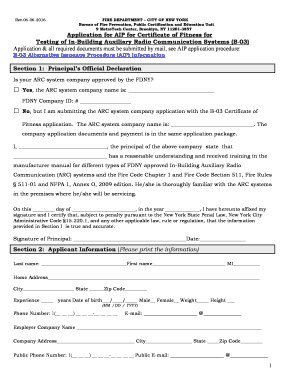 Fillable Online Application for AIP for Certificate of Fitness for ...