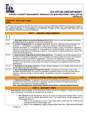 Fillable Online scottsdaleaz AIRPORT AIRCRAFT MANAGEMENT AERONAUTICAL ...