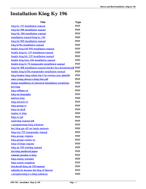 Kfc 225 Installation Manual - Fill Online, Printable, Fillable, Blank ...