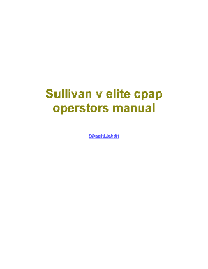 Fillable Online Sullivan v elite cpap operstors manual - WordPress.com ...