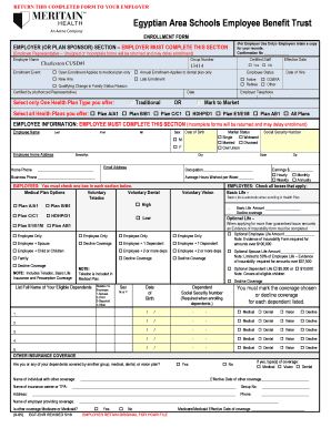 Fillable Online charleston k12 il 2016 Enrollment Form COMPLETED FINAL ...