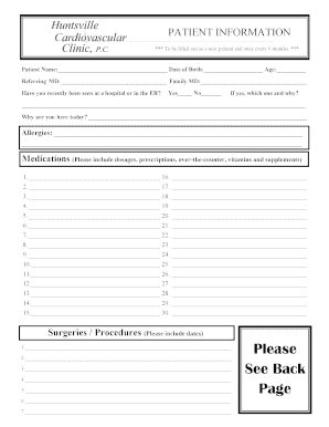 Fillable Online Patient Form 2 Fax Email Print - pdfFiller