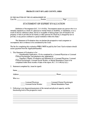 Statement Of Expert Evaluation - Fill Online, Printable, Fillable ...