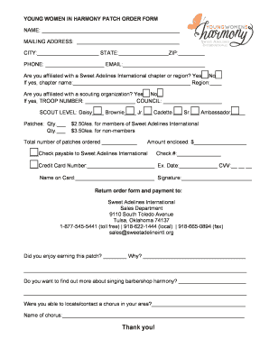 Fillable Online region5convention YWIH Scouting Patch.docx Fax Email Print - pdfFiller