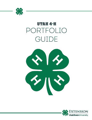 Fillable Online saltlakecounty4h portfolio guide - Utah 4-H ...