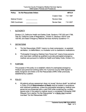 Fillable Online EMS System Policies and Procedures Fax Email Print ...