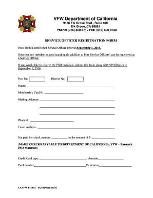 Fillable Online VFW Department of California - Veterans of Foreign Wars ...