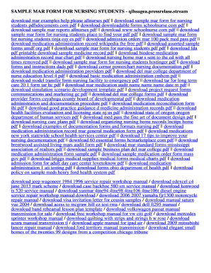 Fillable Online qlhsugea pressrelase SAMPLE MAR FORM FOR NURSING STUDENTS. SAMPLE MAR FORM FOR ...