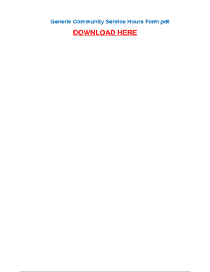 Fillable Online Free Printable Community Service Hours Log Sheet PDF ...