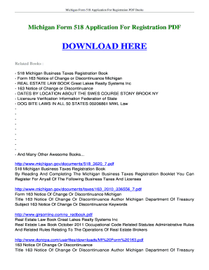 Fillable Online ebookscenter Michigan Form 518 Application For ...