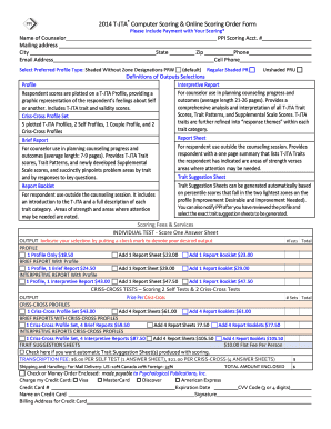 Fillable Online 4 T JTA Computer Scoring Online Scoring Fax Email Print ...