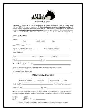 Fillable Online amha Forms / Applications - American Miniature Horse ...