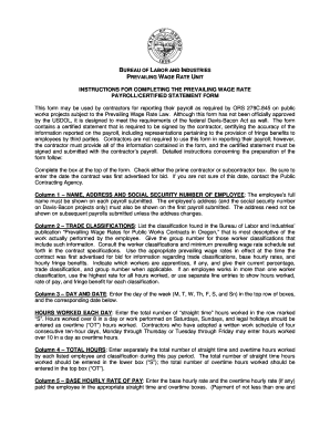 Fillable Online PAYROLL/CERTIFIED STATEMENT FORM Fax Email Print ...