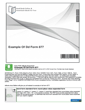 Fillable Online Example Of Dd Form 877 - mybooklibrary.com Fax Email ...