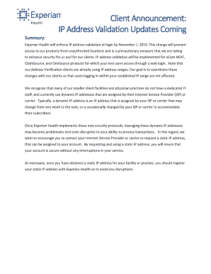 Fillable Online Client Announcement: Fax Email Print - pdfFiller