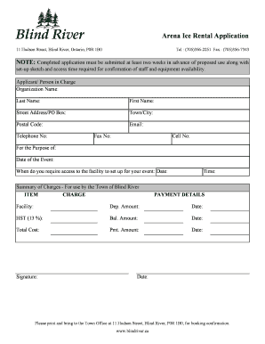 Fillable Online Arena Ice Rental Application - vtfishandwildlife.com Fax Email Print - pdfFiller
