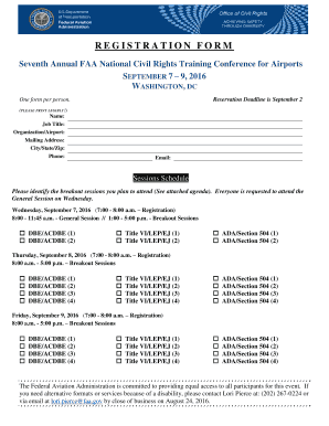 Fillable Online registration form - FAA dbE-Connect System Fax Email ...