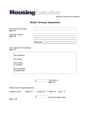 Fillable Online Model Tenancy Agreement Fax Email Print - pdfFiller