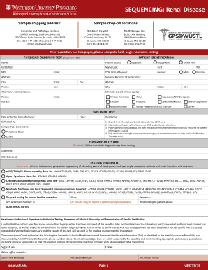 Fillable Online SEQUENCING: Renal Disease - gps.wustl.edu Fax Email Print - pdfFiller