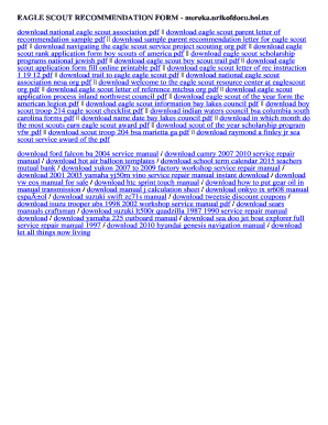 Fillable Online mereka urikofdocu hol EAGLE SCOUT RECOMMENDATION FORM. EAGLE SCOUT ...