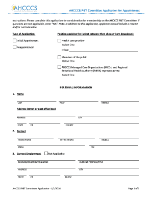 Fillable Online azahcccs personal information - ahcccs Fax Email Print ...