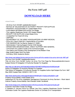 Fillable Online ebookread Da Form 1687 FREE Download - Ebookread.org ...
