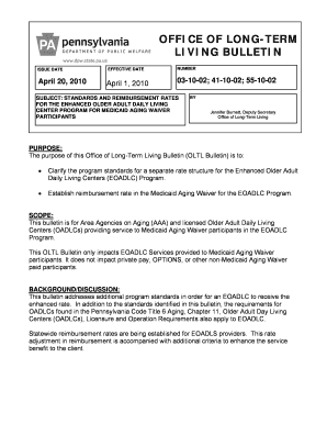 Fillable Online View bulletin - Pennsylvania Department of Human ...