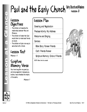 Fillable Online kiccnepal Paul and the Early Church Lesson 3 Lesson at ...