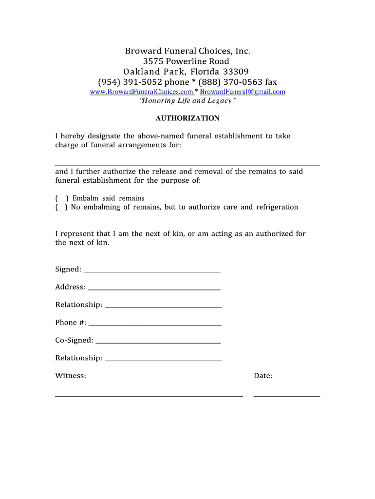 Fillable Online Download - Broward Funeral Choices Fax Email Print - pdfFiller