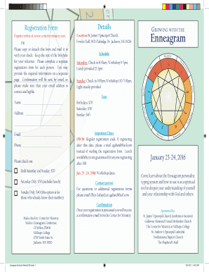 Fillable Online Enneagram - Center for Ministry Fax Email Print - pdfFiller