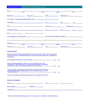 Fillable Online Personal Resume Form TO BE COMPLETED BY EACH PRINCIPAL ... Fax Email Print ...