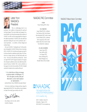 Fillable Online Letter from NAADAC PAC Committee NAADAC Political ...