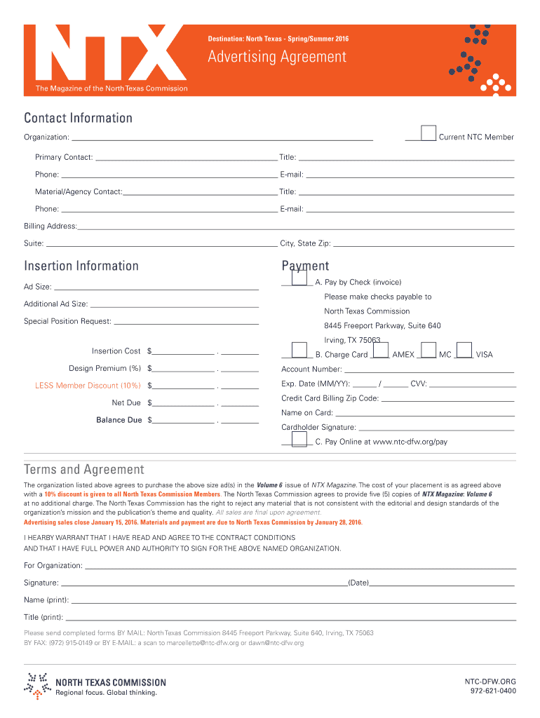 Fillable Online ntc-dfw Distribution - North Texas Commission Fax Email Print - pdfFiller