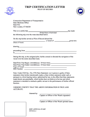 Fillable Online Pilot Of Record Form.pdf - CT.gov Fax Email Print ...