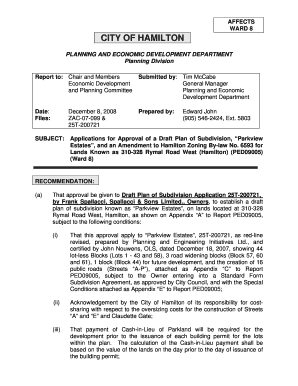Fillable Online Applications for Approval of a Draft Plan of ...