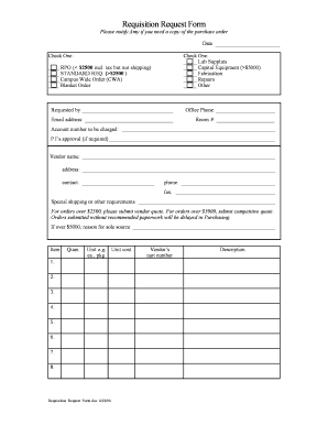 Fillable Online stanford Requisition Request Form - Stanford University ...