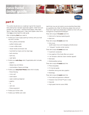 Fillable Online new hotel order guide - Hampton New Hotel Order Form ...