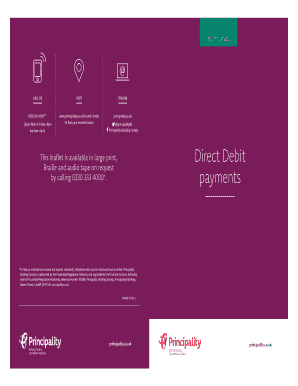 Fillable Online principality co Direct Debit payments - Principality ...