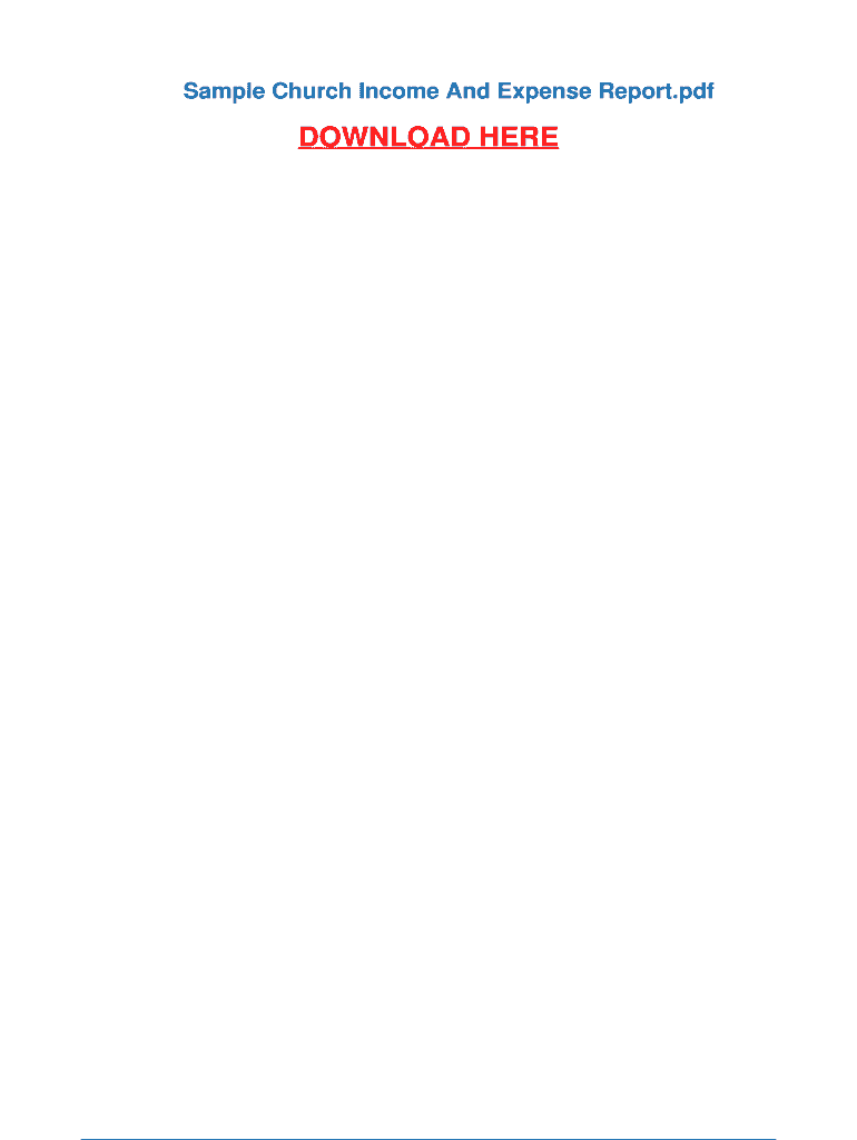 Fillable Online Sample Financial Statements For Churches PDF ...
