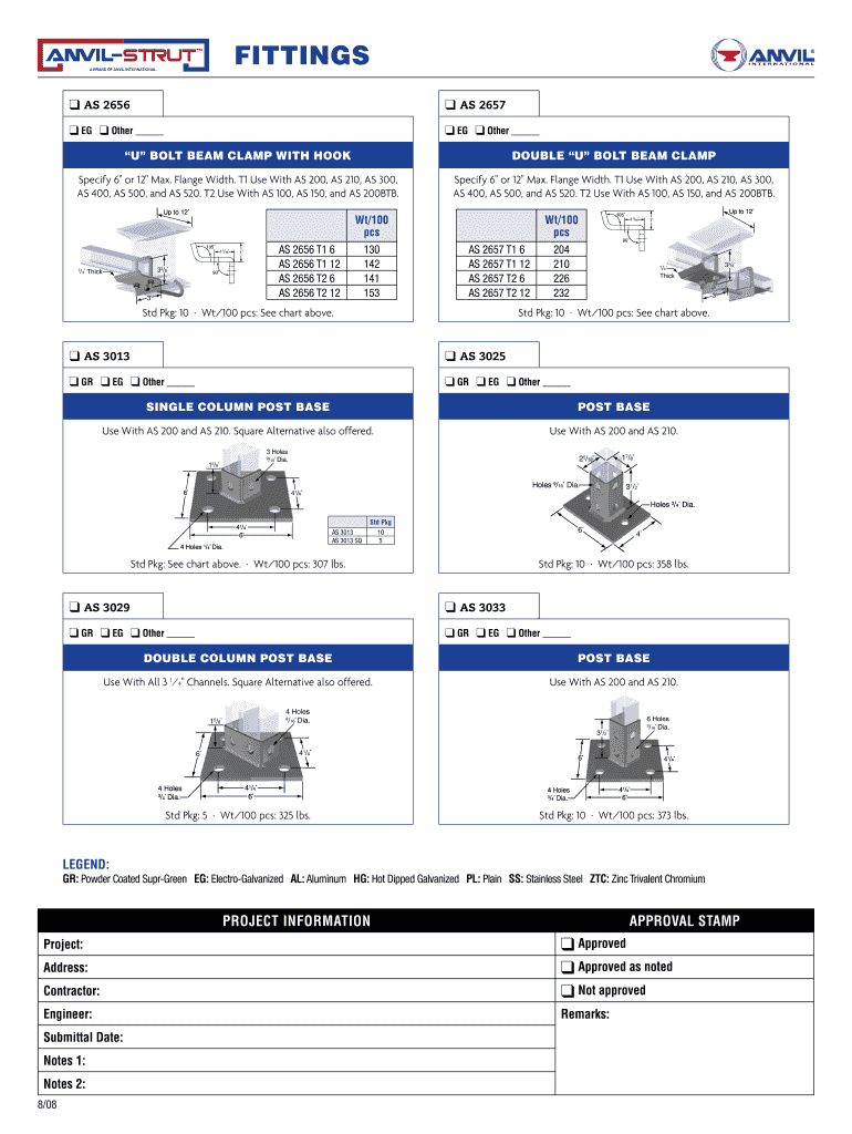 Fillable Online Fittings - Anvil International Fax Email Print - pdfFiller