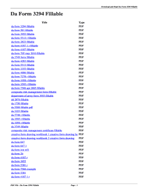 Fillable Online da form 3294 Fax Email Print - pdfFiller