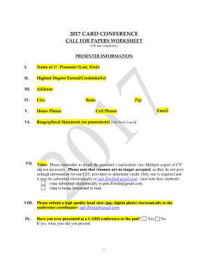Fillable Online Call for Papers - PALS Fax Email Print - pdfFiller
