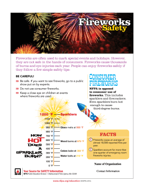 Fillable Online nfpa fireworks safety tip sheet - NFPA - nfpa Fax Email ...